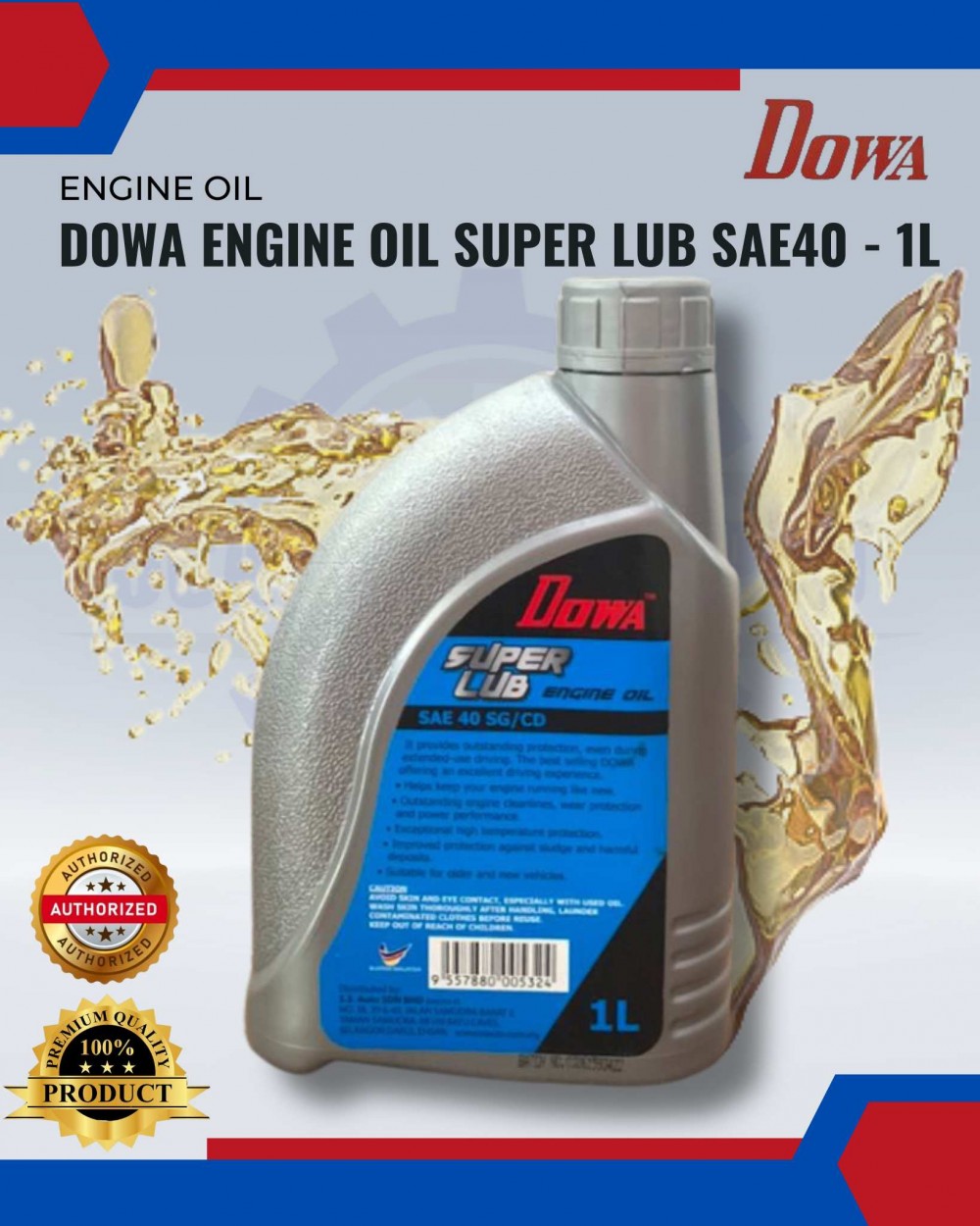 Dowa Engine Oil Super Lub SAE40 - 1L | JCA AUTO SUPPLY